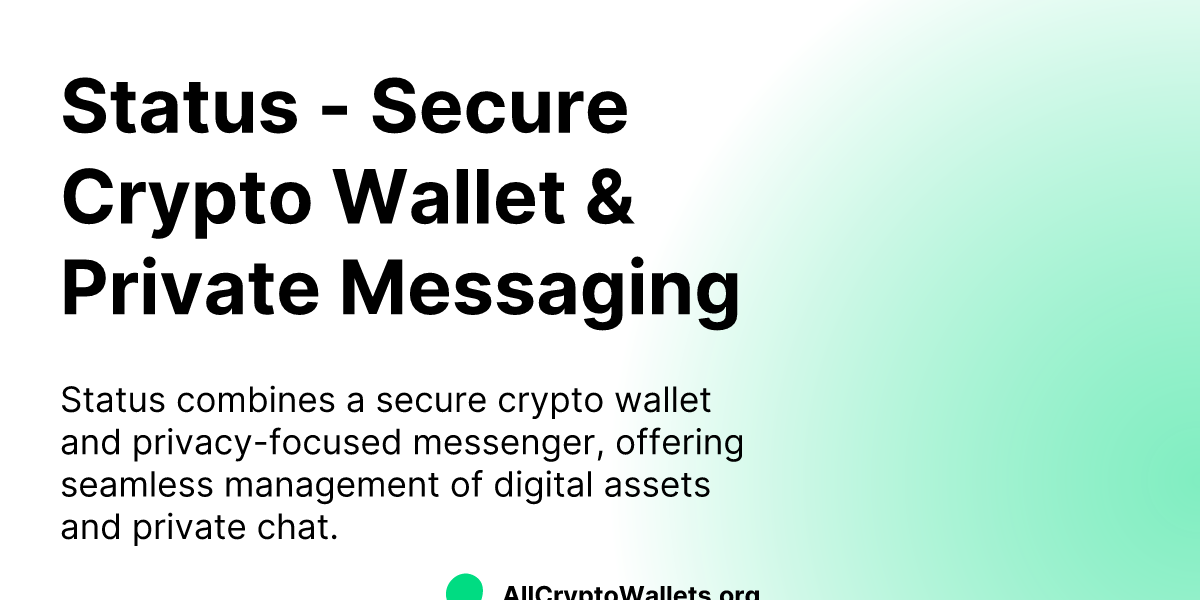 Status - Secure Crypto Wallet & Private Messaging | AllCryptoWallets.org